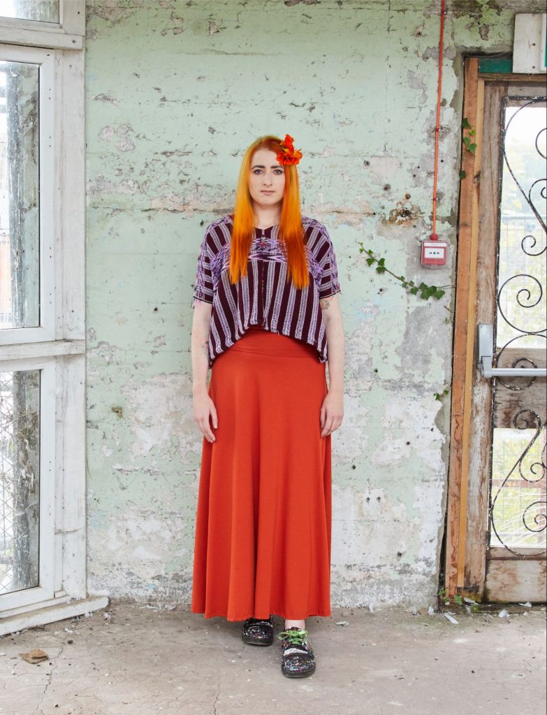 AMBIKA A-LINE MAXI SKIRT COTTON LYCRA Burnt Orange - Haruka